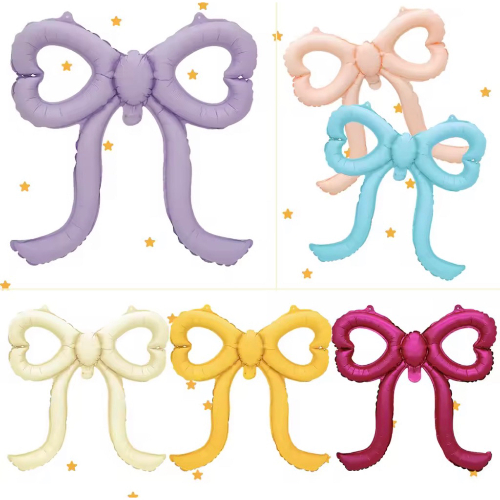 Jual Balon foil model pita kupu kupu jumbo warna warni matte doff dop ...