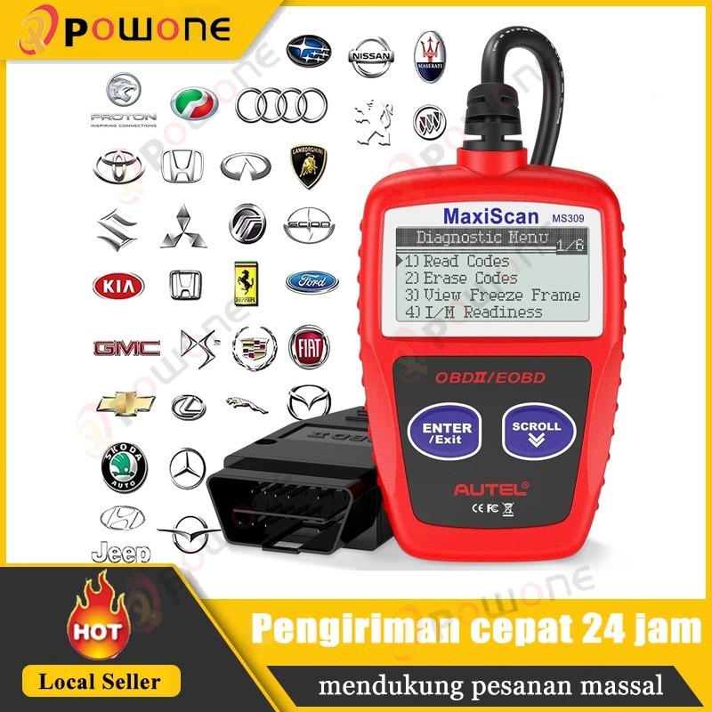 Jual MS309 OBD2 Scanner Pembaca Kode Mesin Mobil Periksa Status Monitor ...