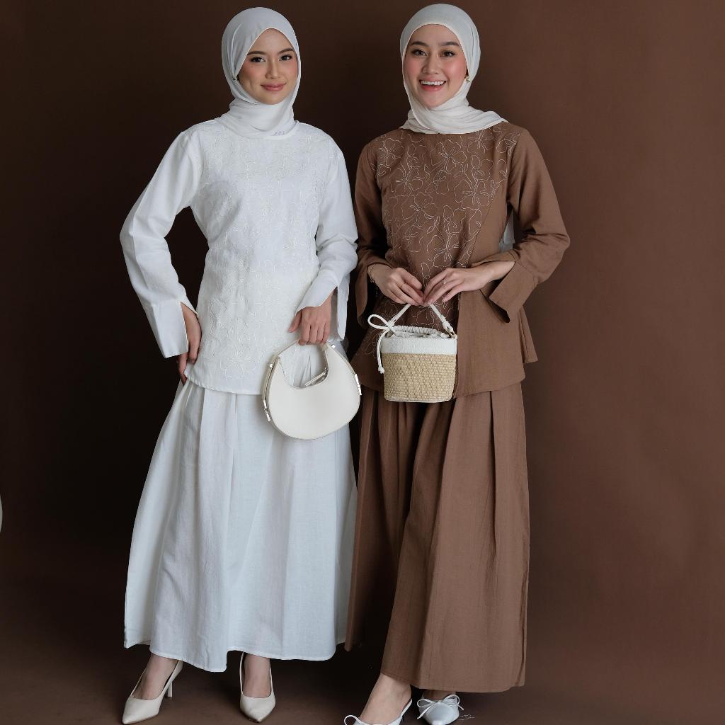 Jual Reine Set - ATKEY | Setelan Wanita - One Set Rok dan Atasan Motif ...