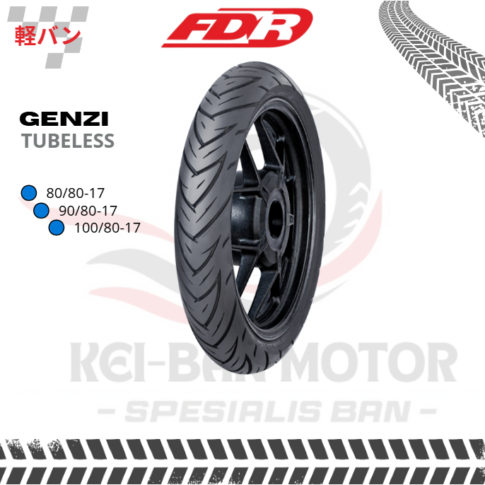 Jual BAN MOTOR FDR GENZI RING 17 TUBELESS 80/80-17 90/80-17 100/80-17 | Shopee Indonesia
