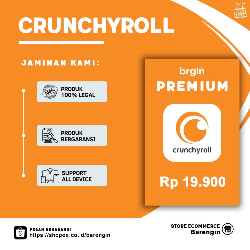 Jual Crunchyroll Mega Fan Premium 1 Tahun - Nonton Anime Streaming ...