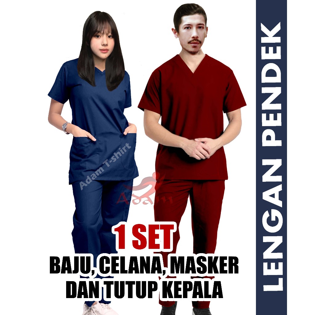 Jual Doctor Scrub's Set Baju OK Lengan Pendek trust wear oka Perawat ...