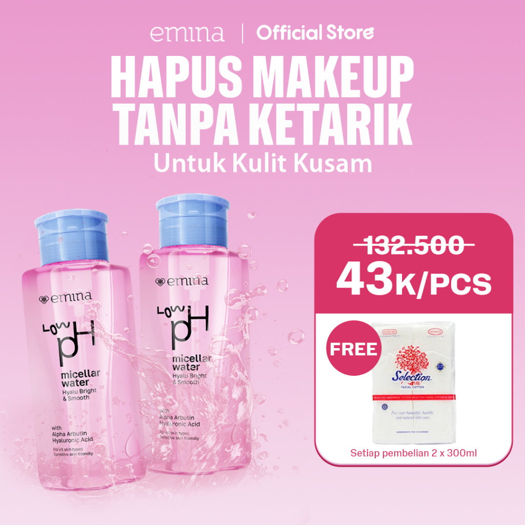 Jual Emina Low pH Micellar Water Complete Series - Kering dan Kusam ...