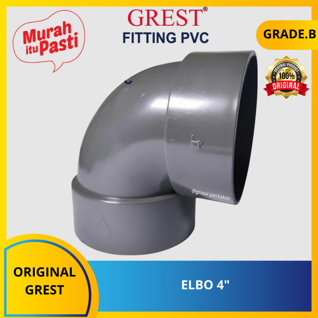 Jual ELBO - elbow grest ukuran 4" inch. fitting knee grest. [B][# ...