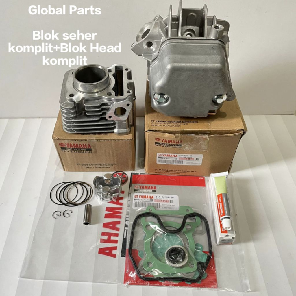 Jual Blok seher komplit+Blok Head 54P Yamaha Mio j, Fino fi , soul gt ...