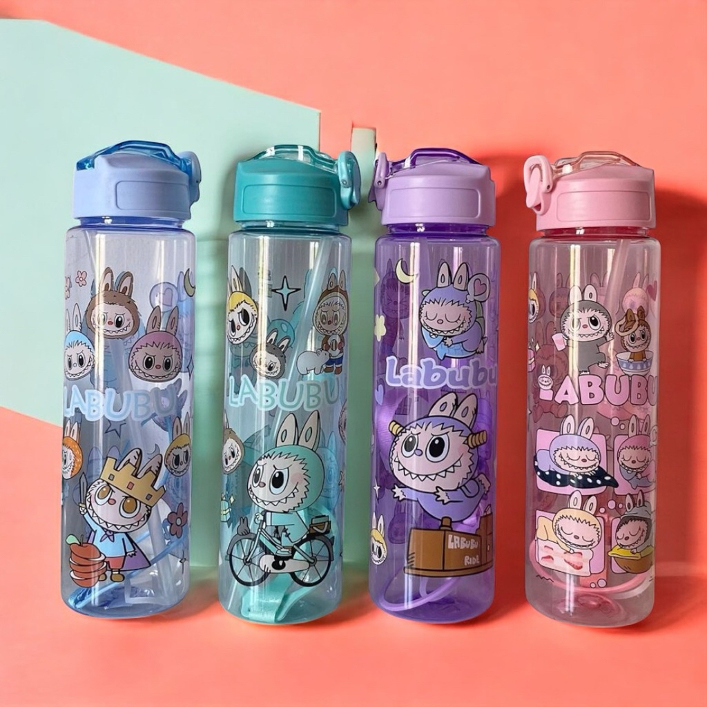 Jual Botol Minum Karakter Labubu 900 ML Botol Viral free stiker | Shopee Indonesia