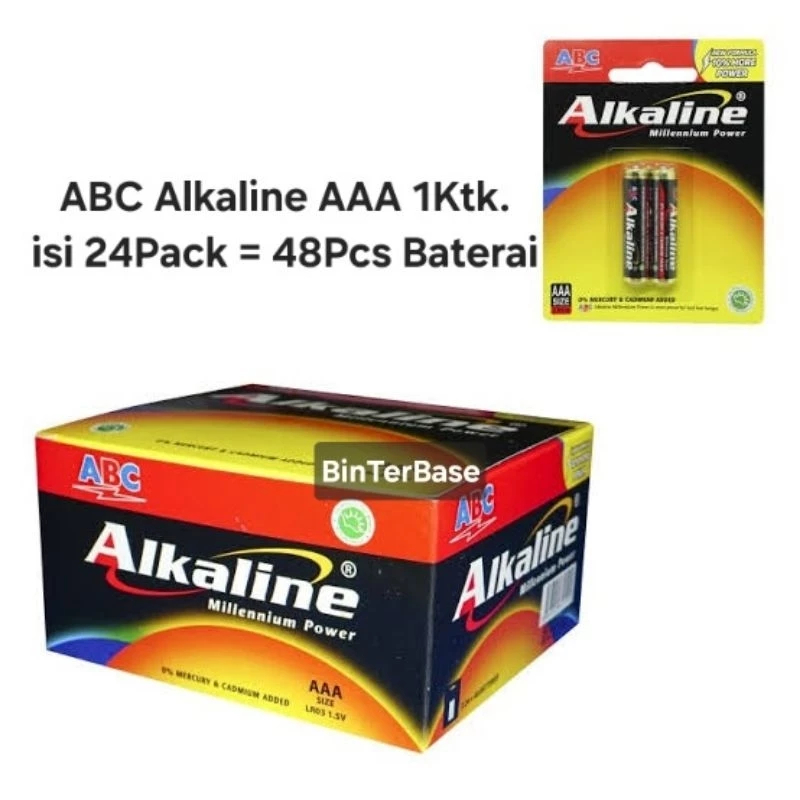 Jual 1dus isi 24 pack Baterai ABC Alkaline AA / AAA / A2 / A3 Ori 100% ...