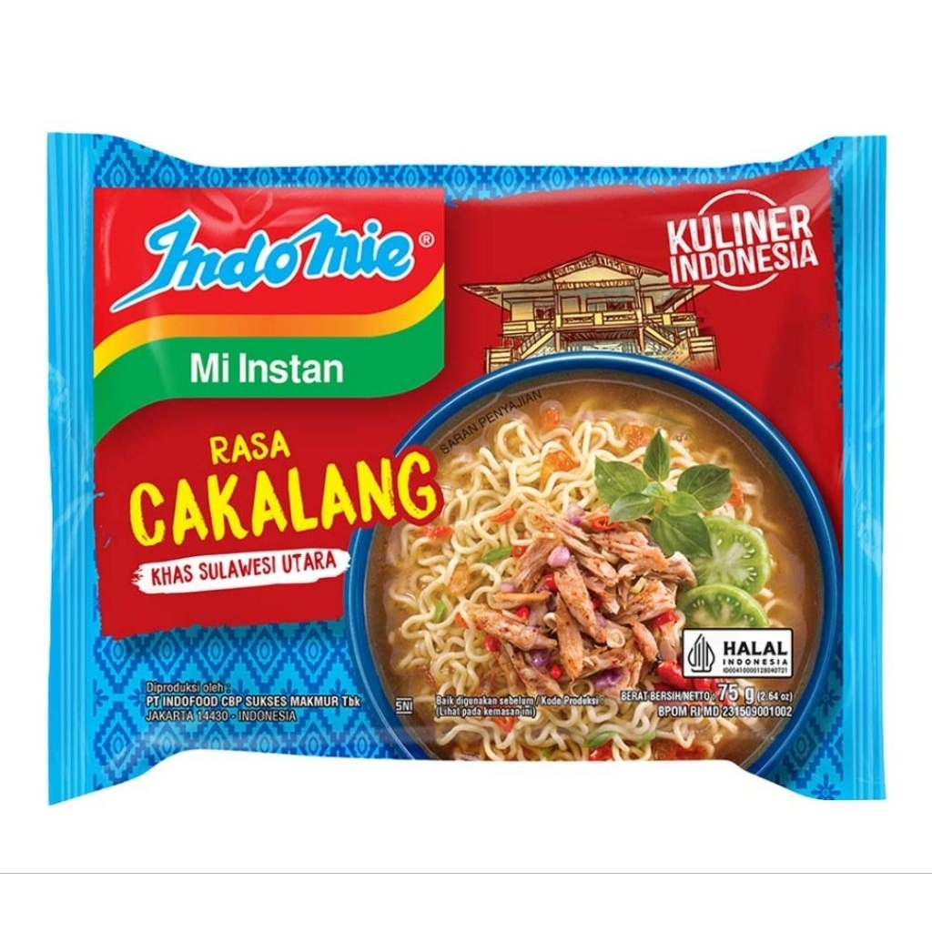 Jual Indomie Mie Instan Kuah Dan Goreng Rasa Cakalang isi 75 gram Khas ...