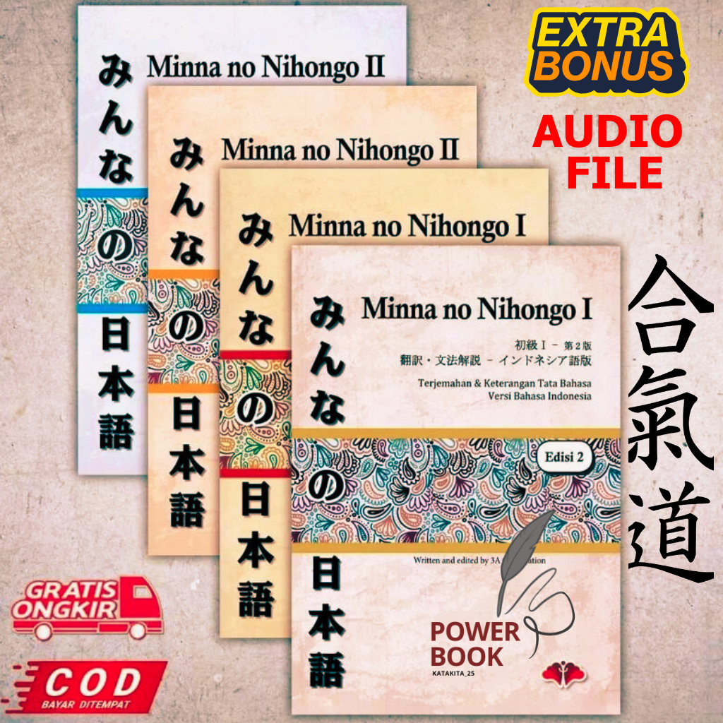 Jual Buku Minna No Nihongo 1 dan 2 Edisi 2 Buku Bahasa Jepang Latihan Ukuran Original Shokyu ...