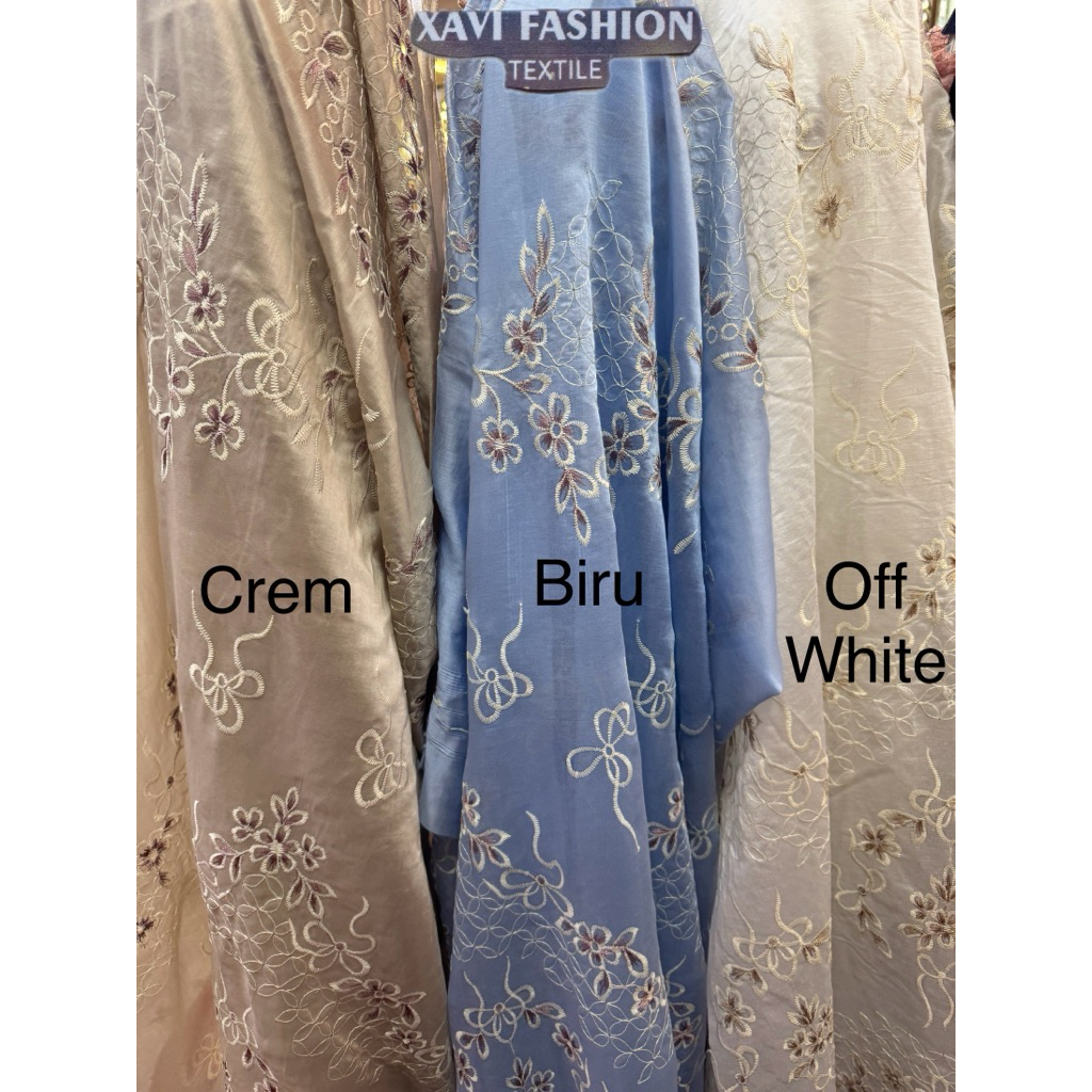Jual Kain NEW PAPER SILK ORIGINAL EMBROIDERY || Harga Per Setengah ...
