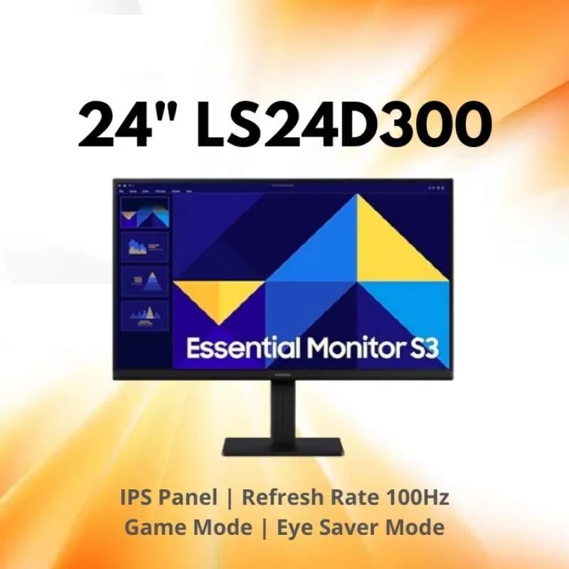 Jual LED Monitor Essential Samsung 24 Inch S3 D300 S30GD LS24D300GAWXXL ...