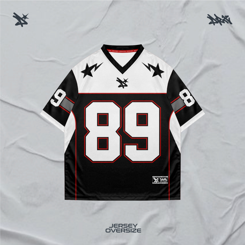 Jual DRAXION / Jersey / Casual / Streetwear / Number Series / 89 / Boxy ...