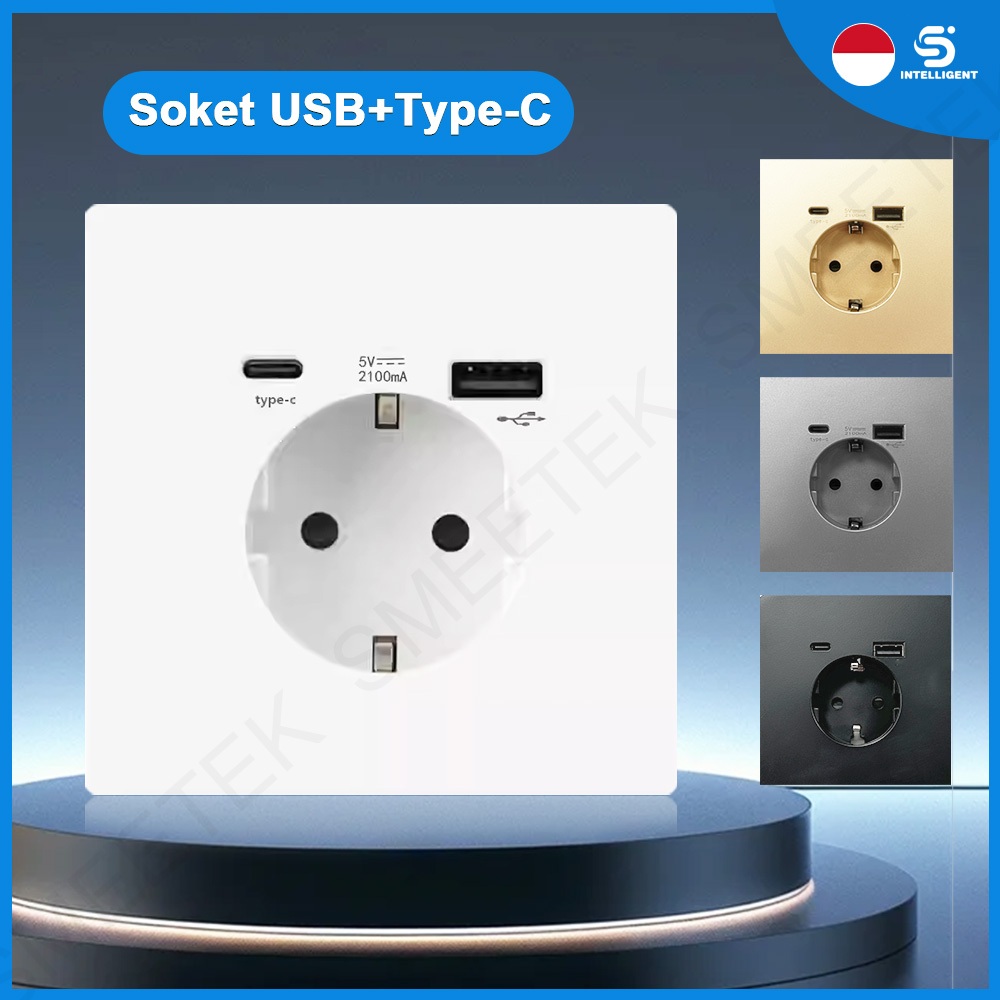 Jual Colokan usb stop kontak Dinding Aesthetic Universal Fast Charging ...
