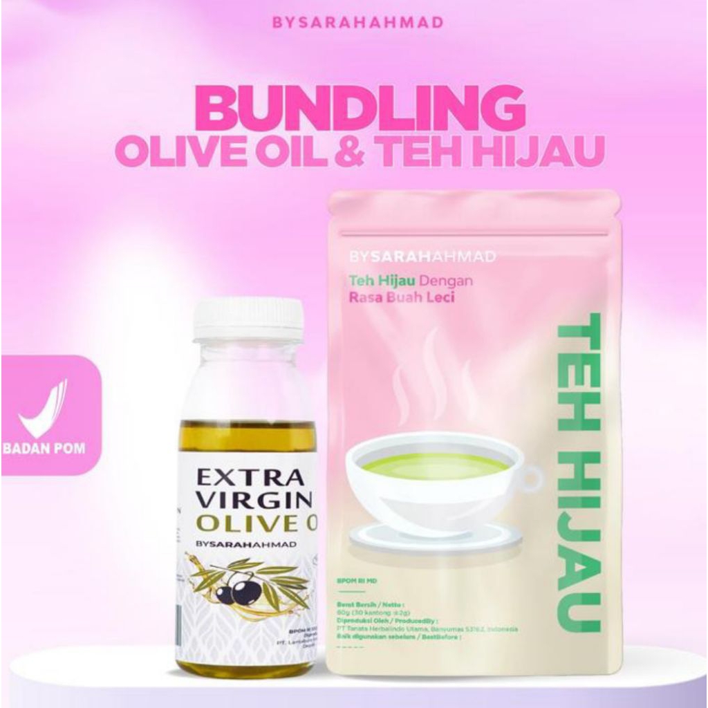 Jual OLIVE OIL SARAH AHMAD & TEH HIJAU BY SARAH AHMAD RASA LECI TEH ...