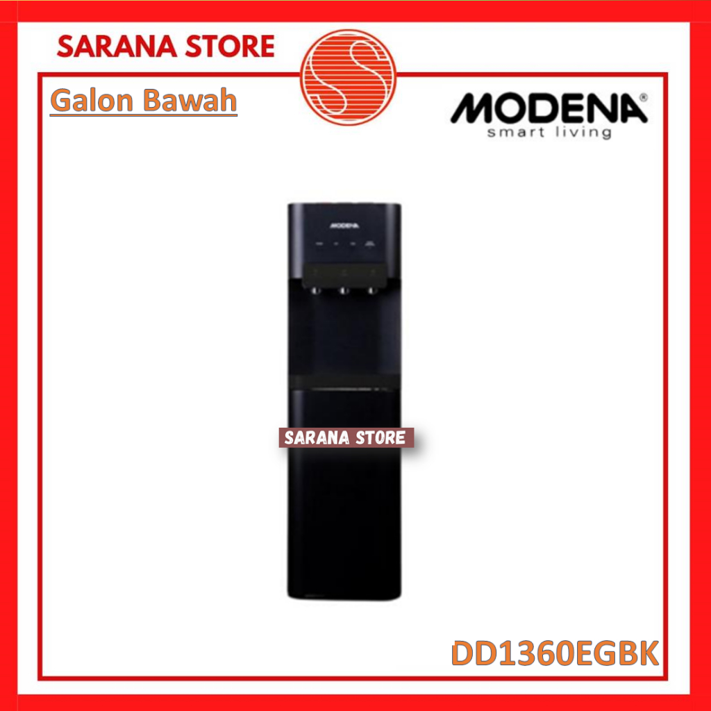 Jual MODENA Dispenser Galon Bawah DD1360EGBK 3 Kran Normal, Panas ...