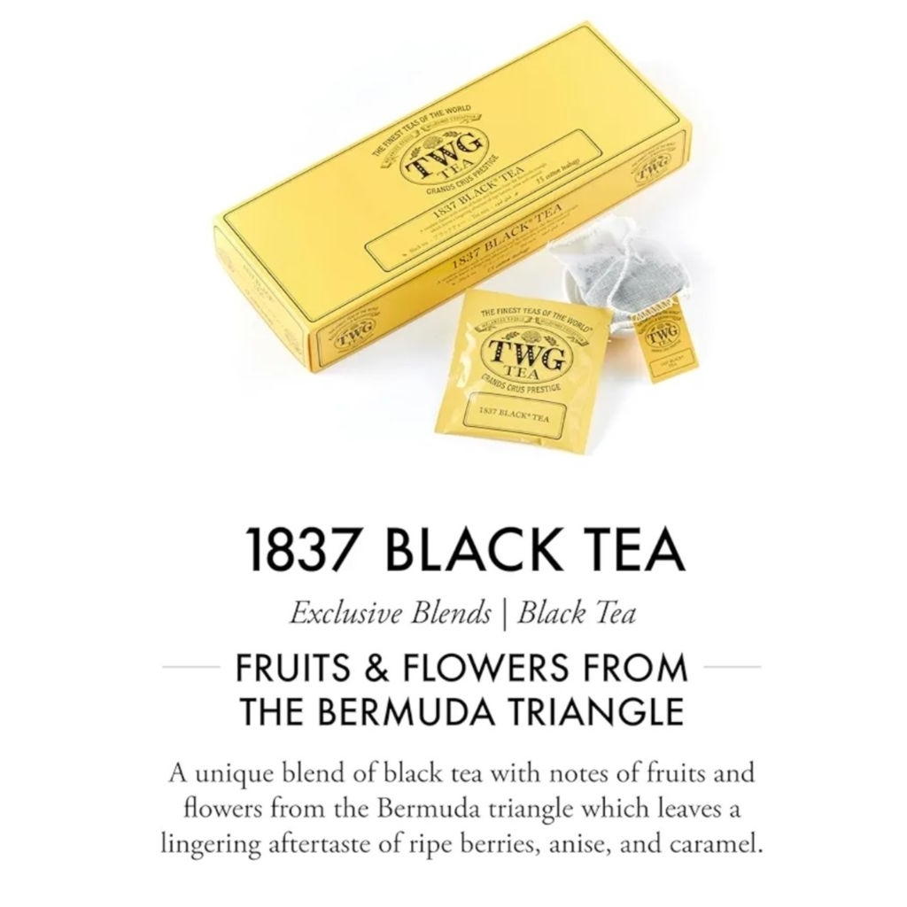 Jual TWG TEA ~ 1837 Black Tea (1 cotton teabag) | Shopee Indonesia