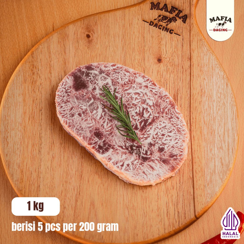 Jual [Mafia Daging] PROMO!!! Wagyu Daging Steak Sirloin Meltique Prime Cut 1 kg | Shopee Indonesia