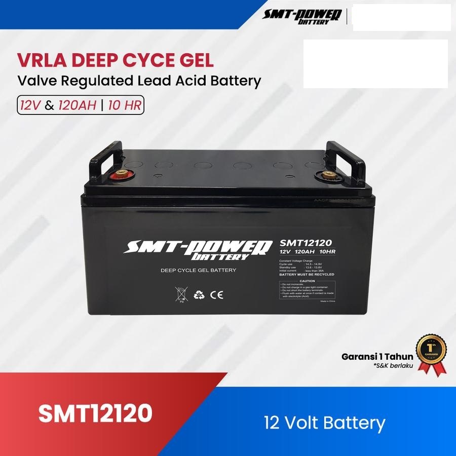 Jual BATTERY DEEP CYCLE SOLAR PANEL/UPS/PANEL SURYA SMT12120 MERK SMT ...