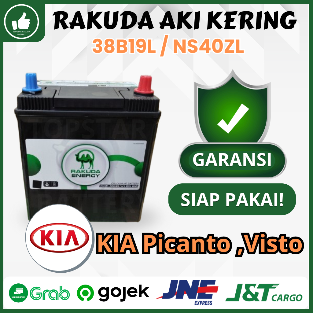 Jual AKI KERING RAKUDA 38B19L / NS40ZL 12V 35AH KIA Picanto / KIA Visto ...