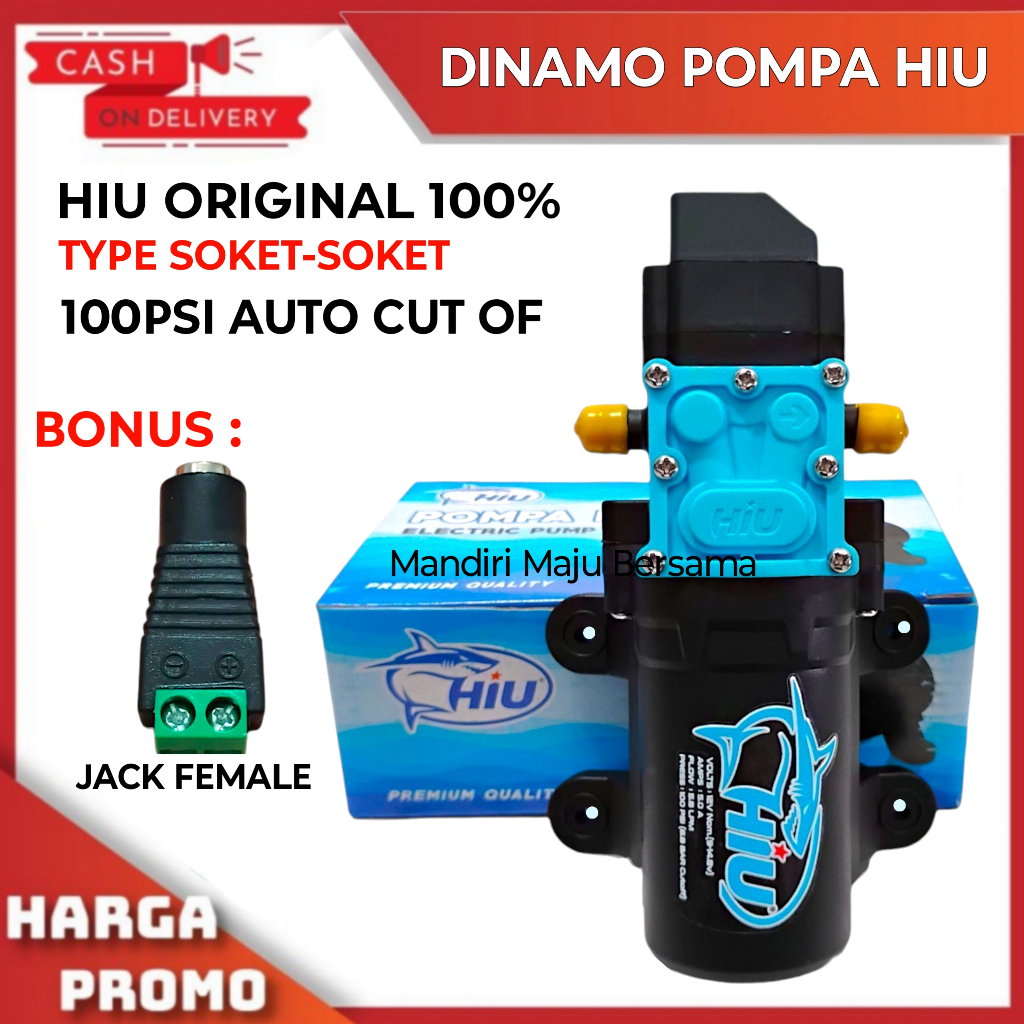 Jual Pompa Dc 12v Hiu 6.8 Bar 5Lpm / Dinamo Pompa Sprayer / Mobil ...