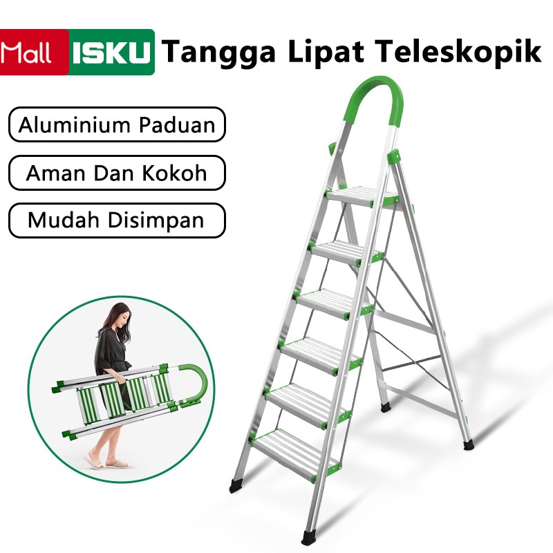 Jual 【6 Step】ISKU Tangga Lipat Multifungsi 6 Step Tangga Lipat ...