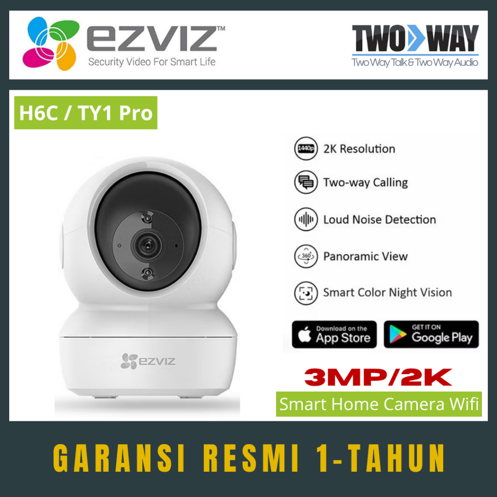 Jual EZVIZ H6C 3MP / TY1 PRO 3MP INDOOR KAMERA WIFI CCTV WIRELESS ...