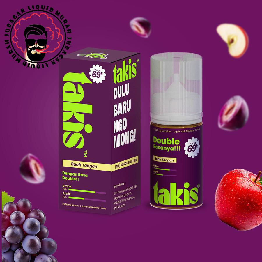 Jual Takis Buah Tangan Grape Apple Salt Nic 30ml Liquid Saltnic by ...