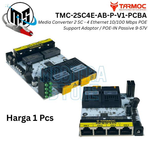 Jual Tarmoc TMC-2SC4E-AB-P-V1-PCBA | Media Converter Switch 2FO 4LAN / 2 FO 4 LAN 10/100Mbps POE ...