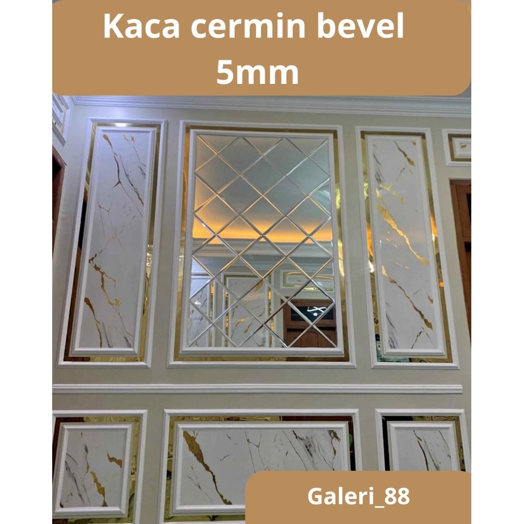 Jual Kaca Cermin Bevel Custom Ukuran/kaca bevel 5mm | Shopee Indonesia