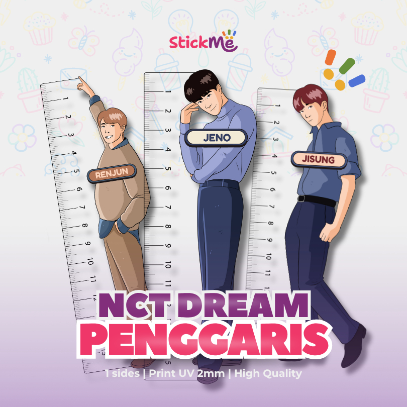 Jual Stickme Penggaris Acrylic NCT Dream Ilustrasi Anti Banting Untuk ...