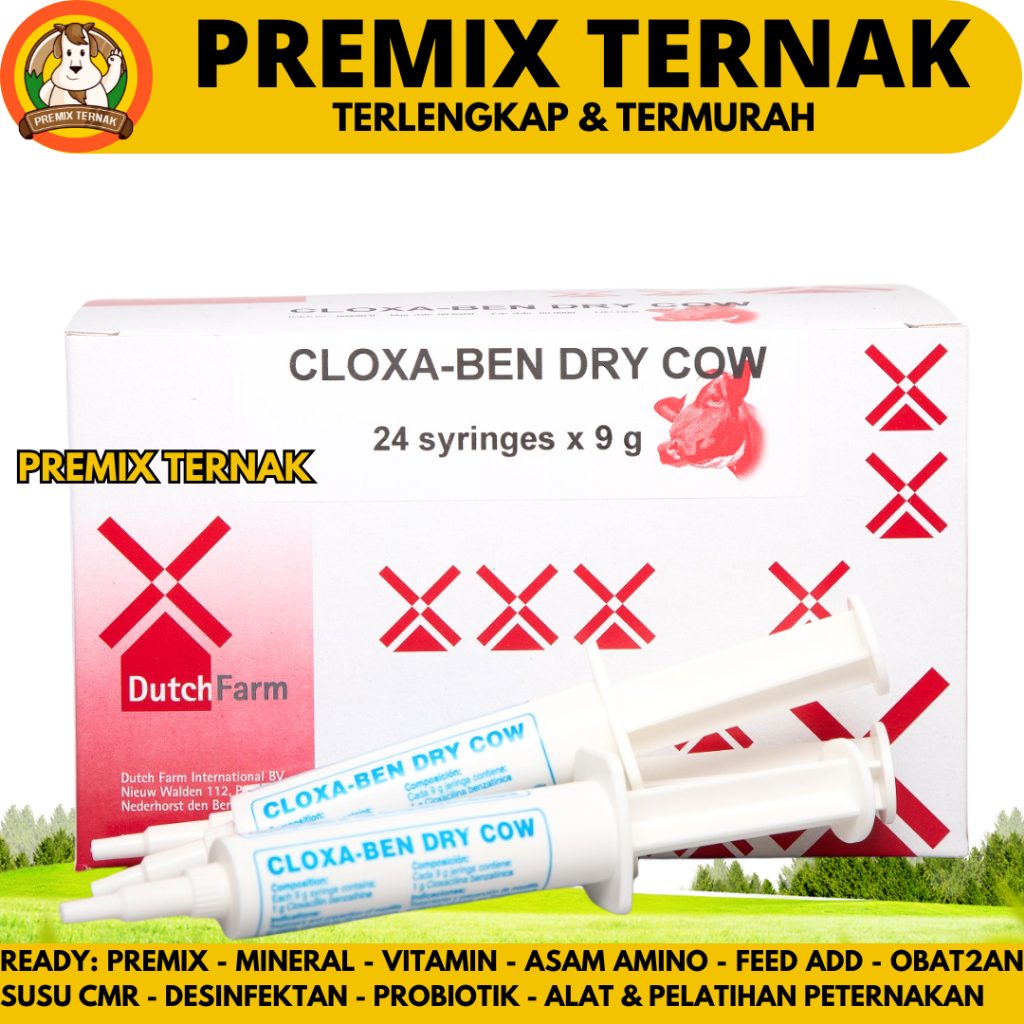 Jual CLOXA BEN DRY COW 1 PCS - Obat Mastitis Ternak Sapi Kambing Perah ...