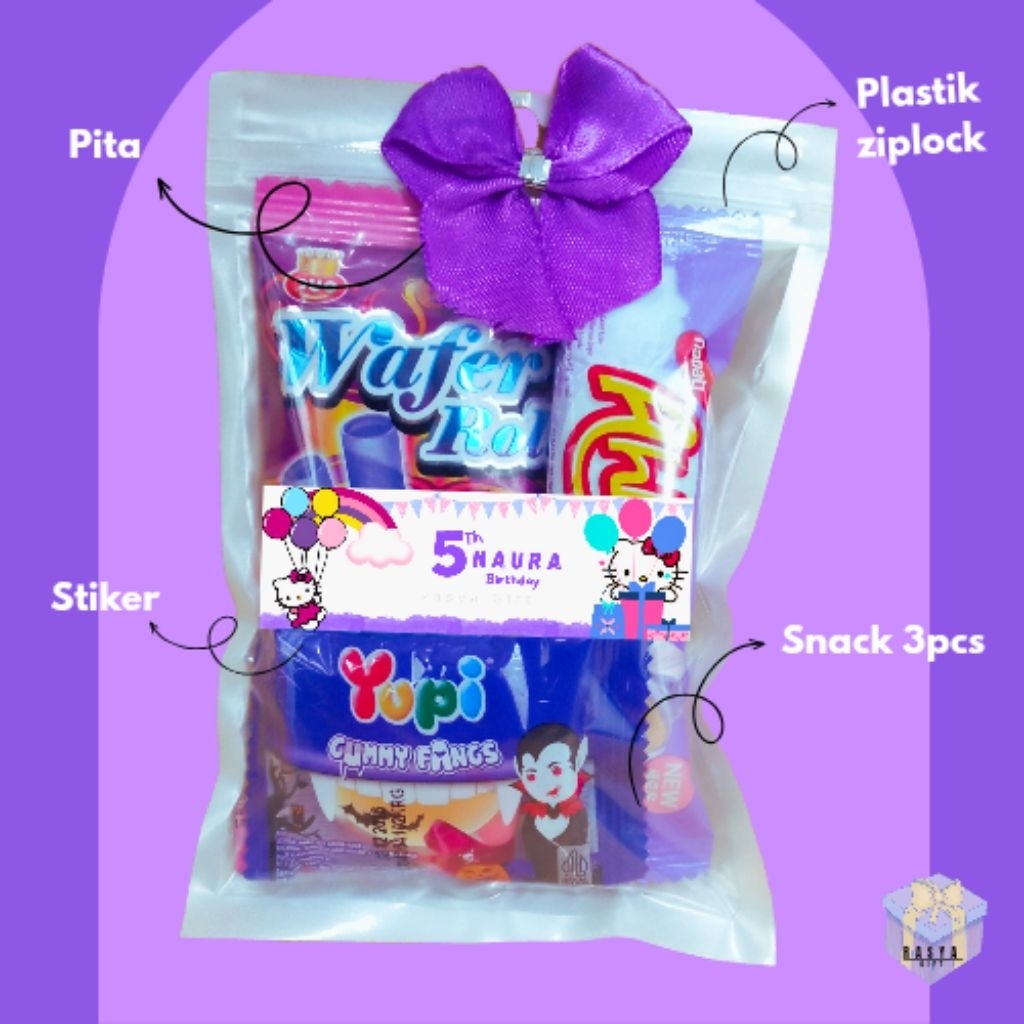 Jual Mini Gift Snack Tema Ungu /HAMPERS MINI Idul Fitri/SNACK ULANG ...