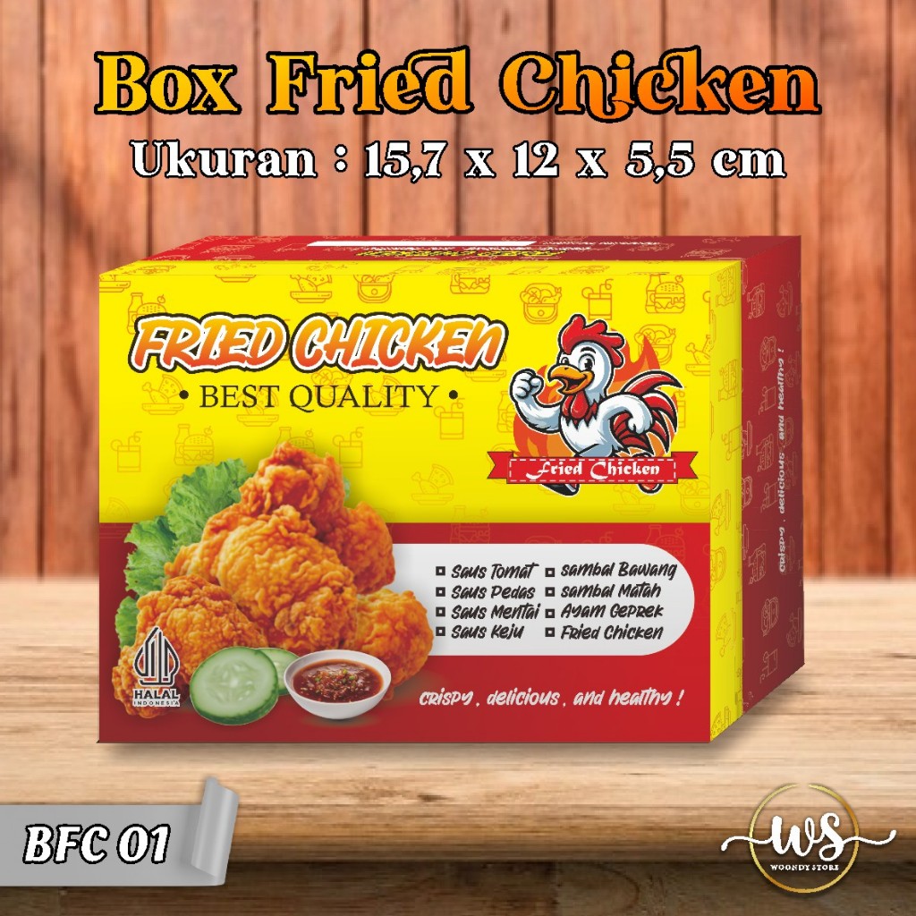 Jual [100PCS] DUS AYAM GEPREK READY STOCK - BOX FRIED CHICKEN KEMASAN ...