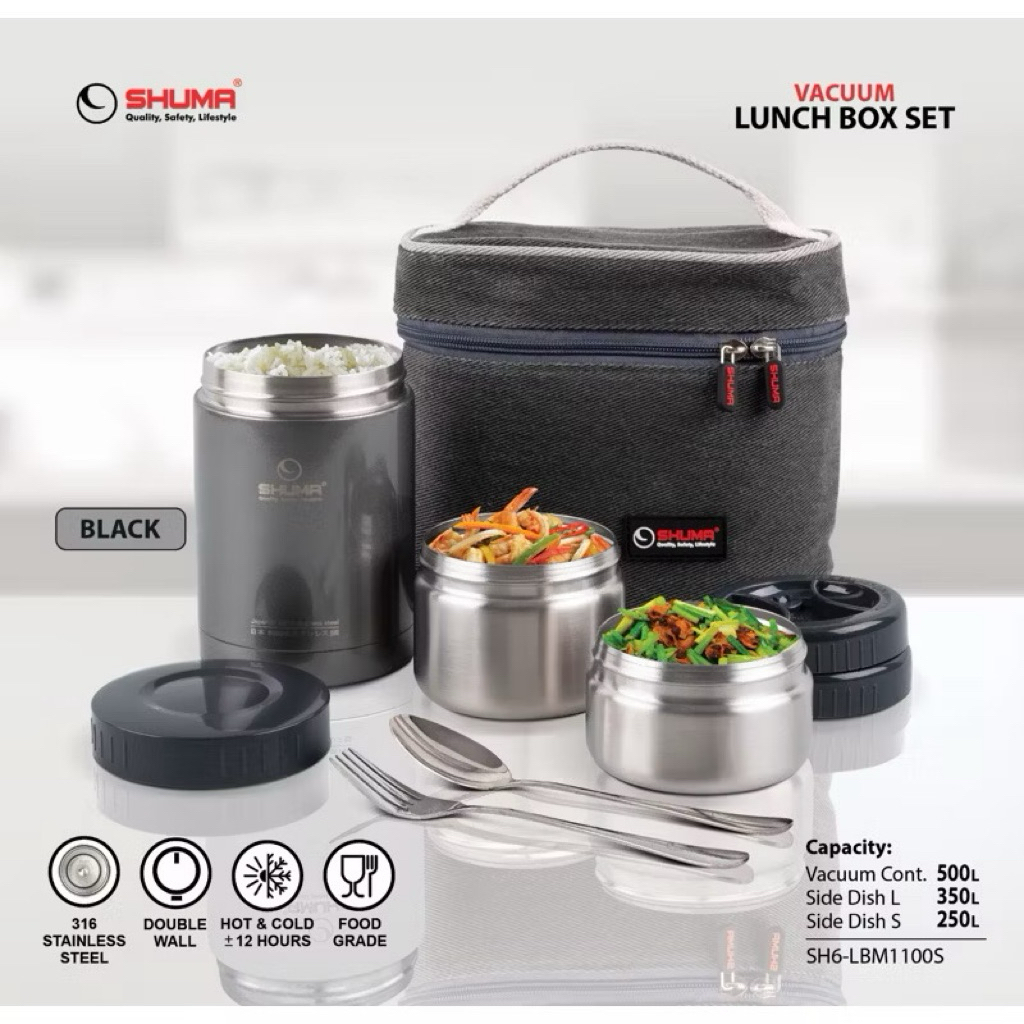 Jual SHUMA S/S 316 Vacuum Insulation Lunch Jar 1100 ML 1700 ML 2500 ML | Shopee Indonesia