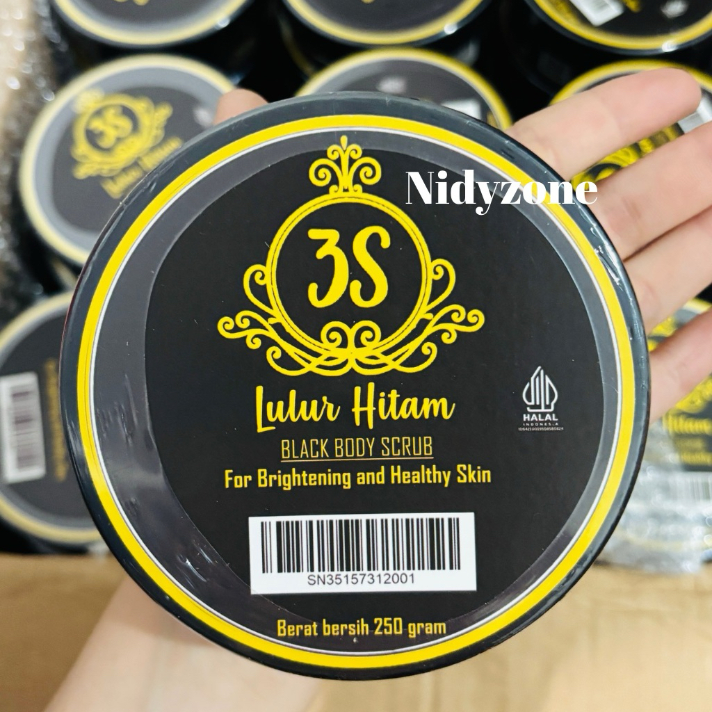 Jual ORIGINAL LULUR HITAM 3S BPOM 250gr LULUR PEMUTIH BADAN LULUR HITAM ...