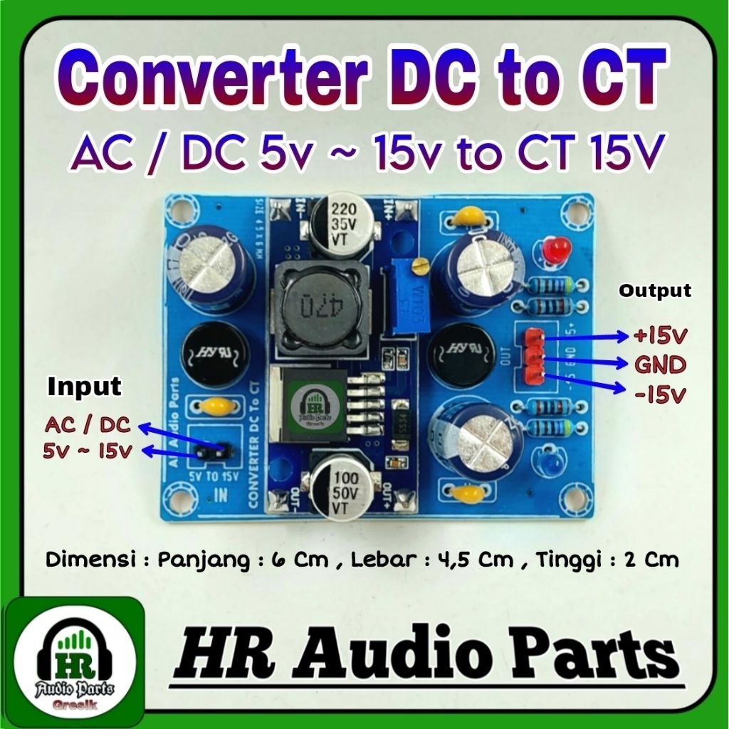 Jual Kit Modul CT15V Converter Step Up AC / DC 5V ~ 15V to CT 15V for ...