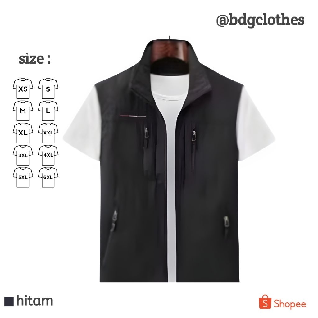 Jual Rompi Vest Pria Motor 4 Saku Pria Casual Tebal Original | Shopee ...