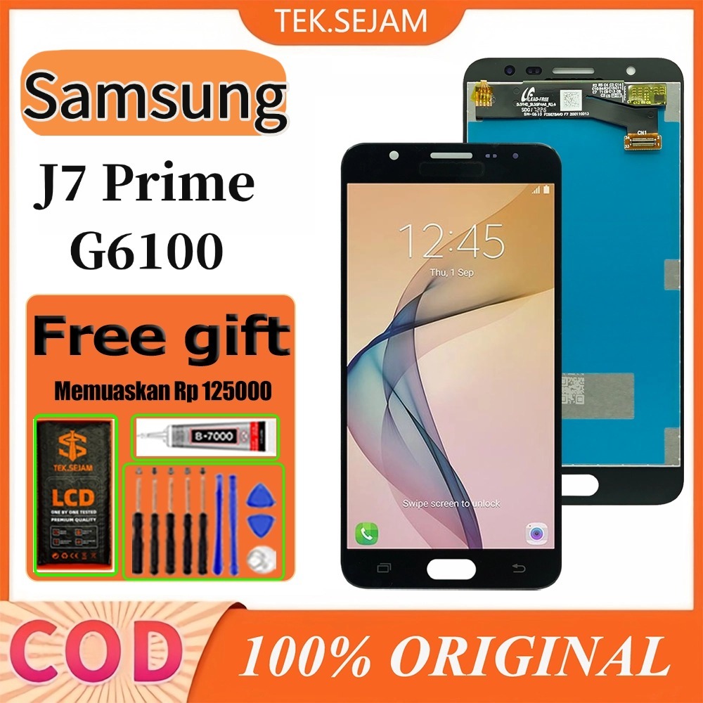 Jual LCD TOUCHSCREEN SAMSUNG GALAXY J7 PRIME G6100 ORIGINAL COMPLETE LCD Samsung J7 PRIME/G6100 ...