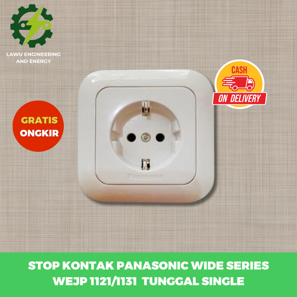 Jual Stop Kontak Panasonic Wide Series WEJP 1121/1131 Colokan Panasonic ...