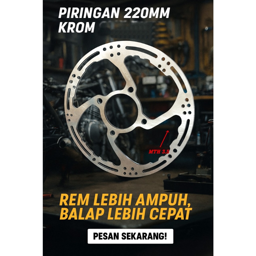 Jual DISC PIRINGAN CAKRAM COPY KTC 220MM BEAT SCOOPY GENIO VARIO110 125 ...
