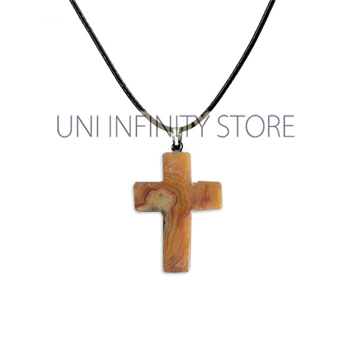 Jual JWNE0291 Kalung Salib Batu Banyak Variasi Warna Cowok Cewek Pria ...