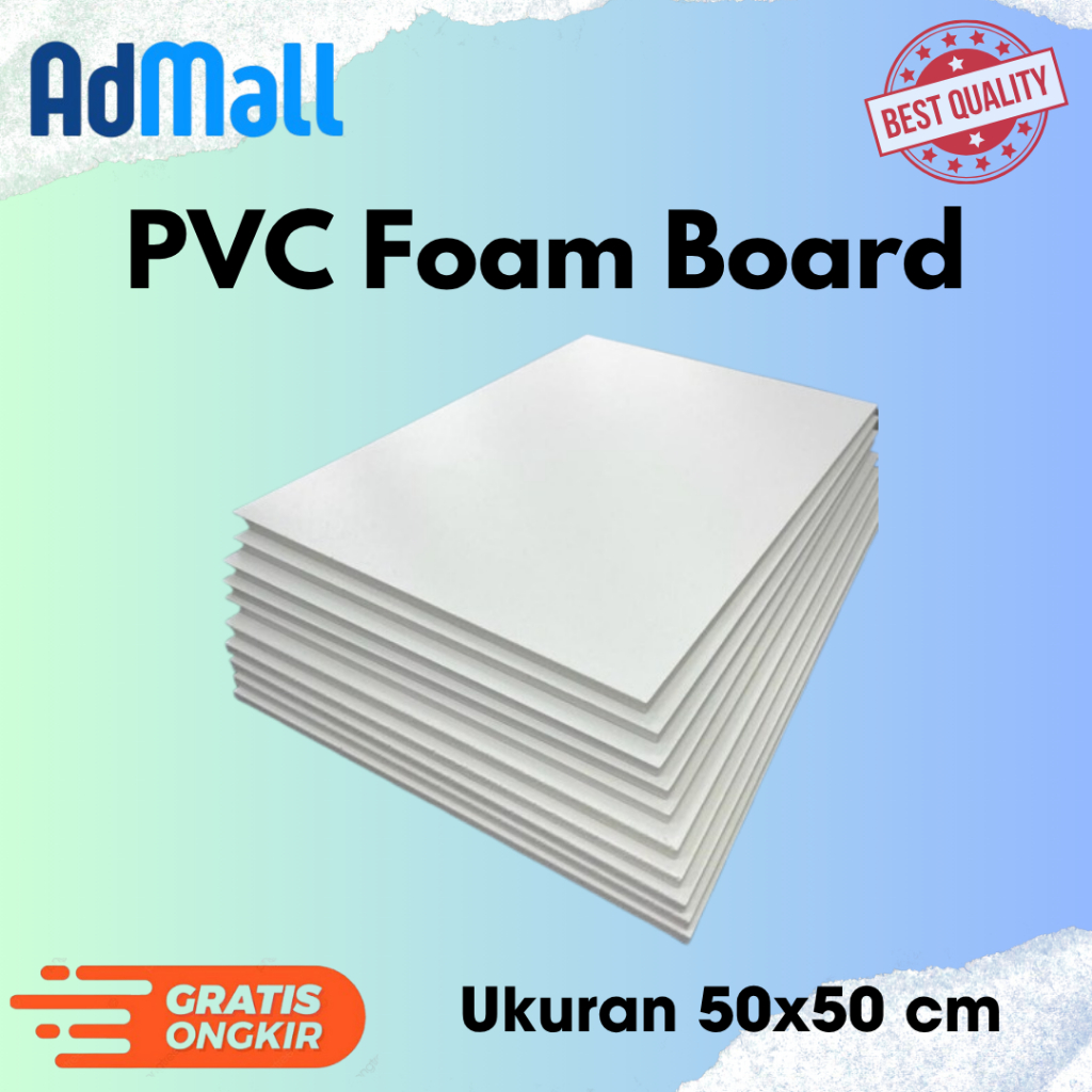 Jual PVC Foam Board Putih Ukuran 50x50 cm / PVC Board / PVC Plafon ...