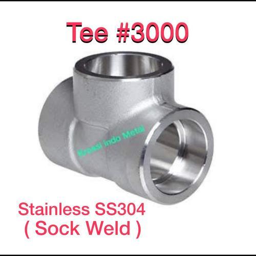 Jual 1/2” Tee Class 3000 Stainless SS 304 - 1/2 inch Drat NPT SS304 ...
