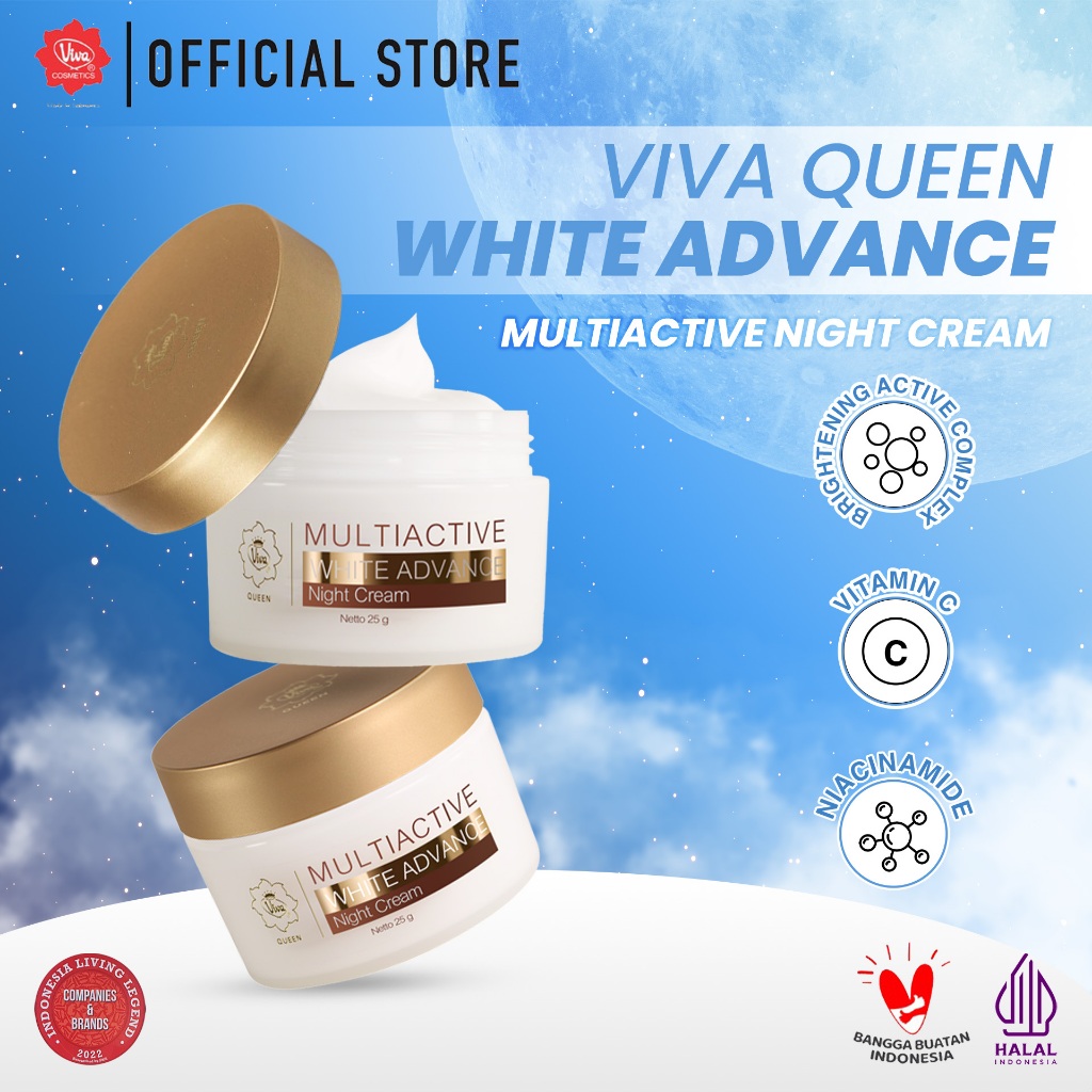 Jual Viva Queen VIT C ACTIVE White Advance Night Cream with Niacinamide ...
