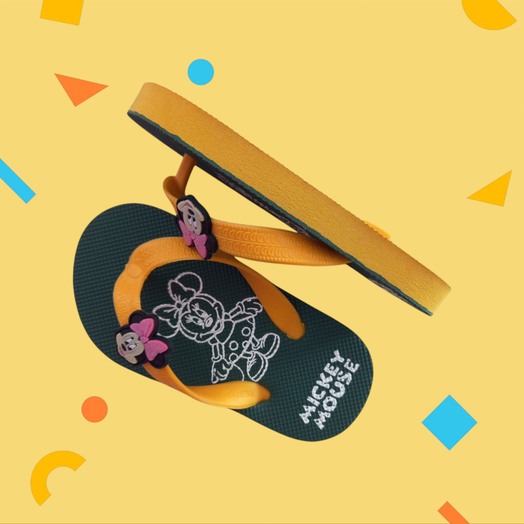 Jual Minnie Mouse Yellow-Army Sandal Anak Perempuan Terbaru Bahan Karet ...