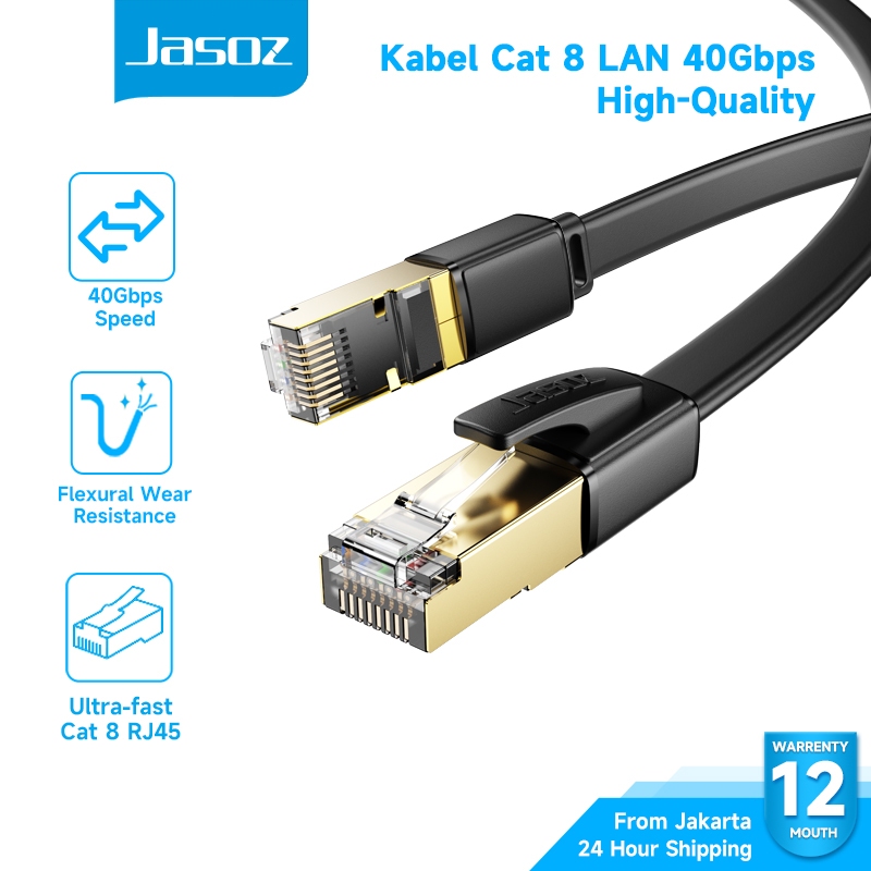 Jual Jasoz Kabel LAN Cat8 RJ45 40Gbps SFTP Gigabit Ethernet Cat6 Cat5e ...