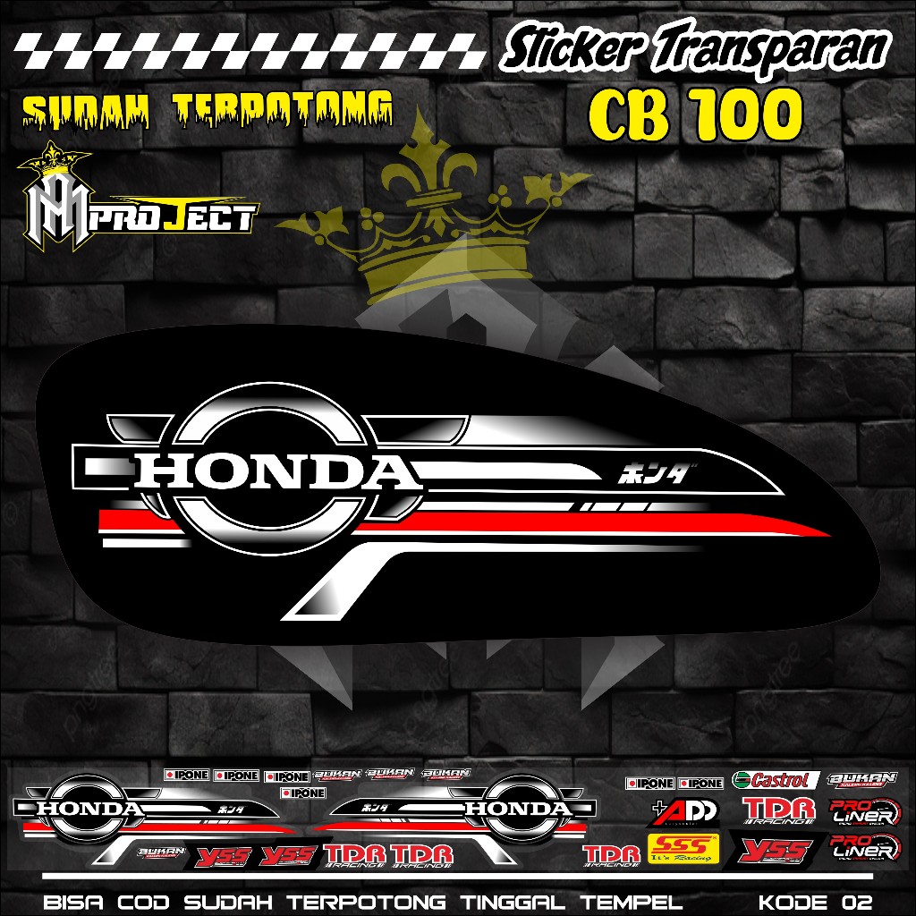 Jual STRIPING CB 100 UV TRANSPARAN KODE 02 BAHAN MAXDECAL PREMIUM SUDAH ...