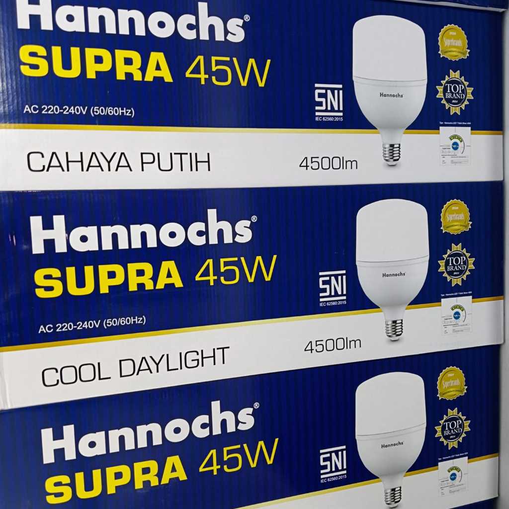 Jual Lampu LED Bohlam Supra Capsul Hannochs Cahaya Putih 1 DUS 6w,12w ...