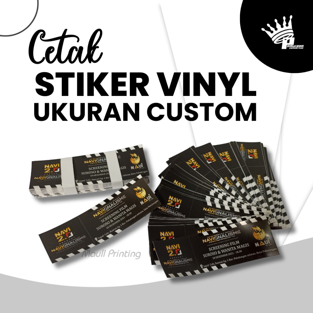 Jual [BACA DESKRIPSI DULU] CETAK STIKER VINYL UKURAN CUSTOM | Shopee ...
