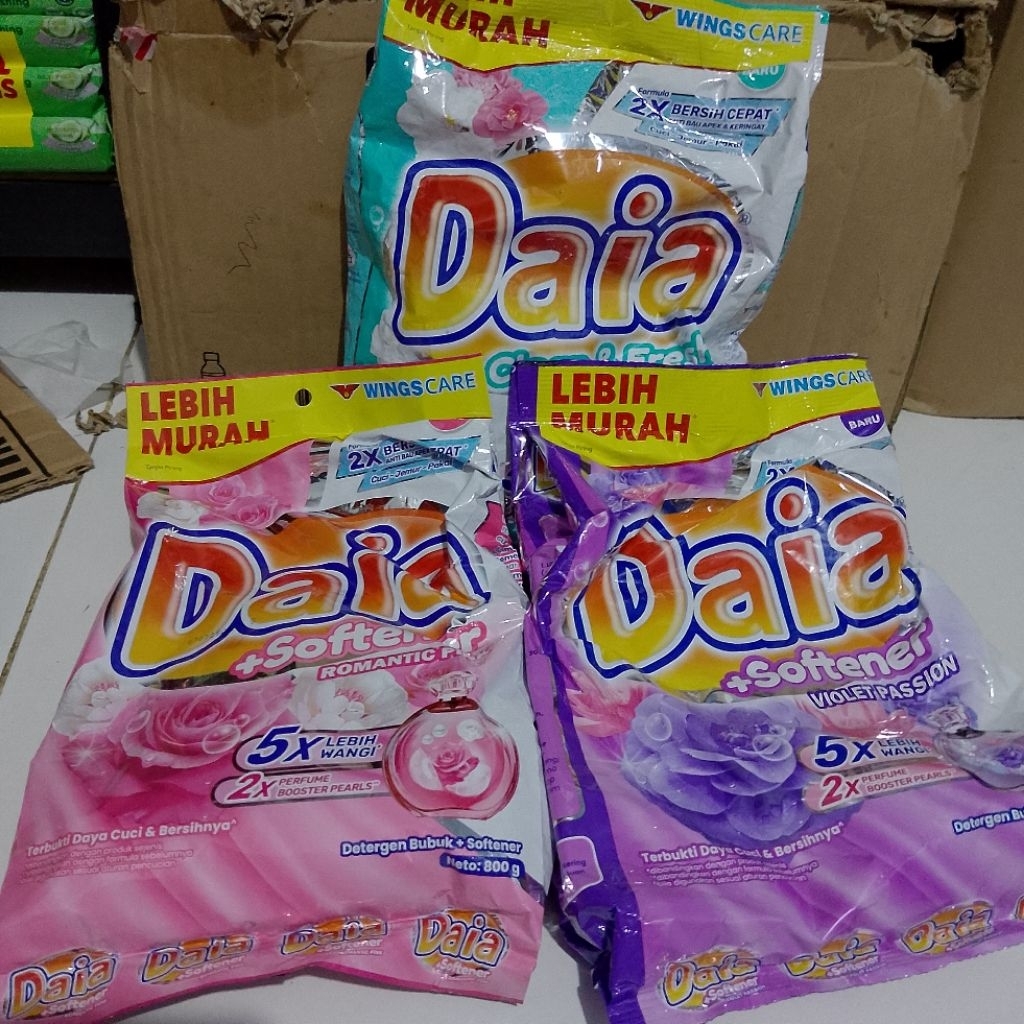 Jual Daia Detergen Bubuk+Softener 800gr | Shopee Indonesia